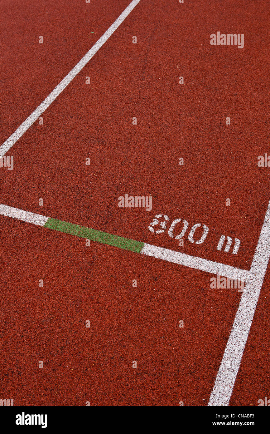 Sport grounds concept - Athletics Track Lane Numbers Stock Photo - Alamy