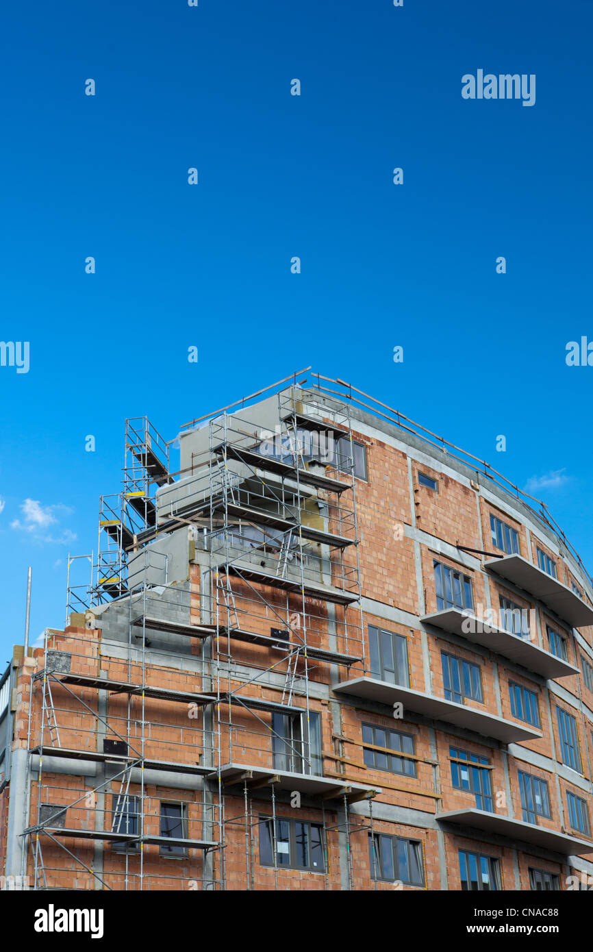 residential building construction site on a lovely summer day (color ...