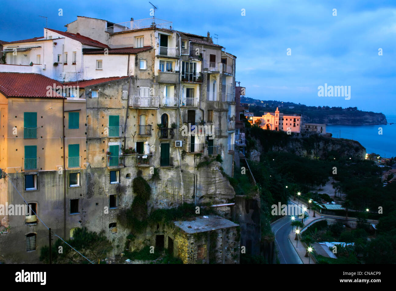 Italy, Calabria, Tropea at sunset Stock Photo - Alamy