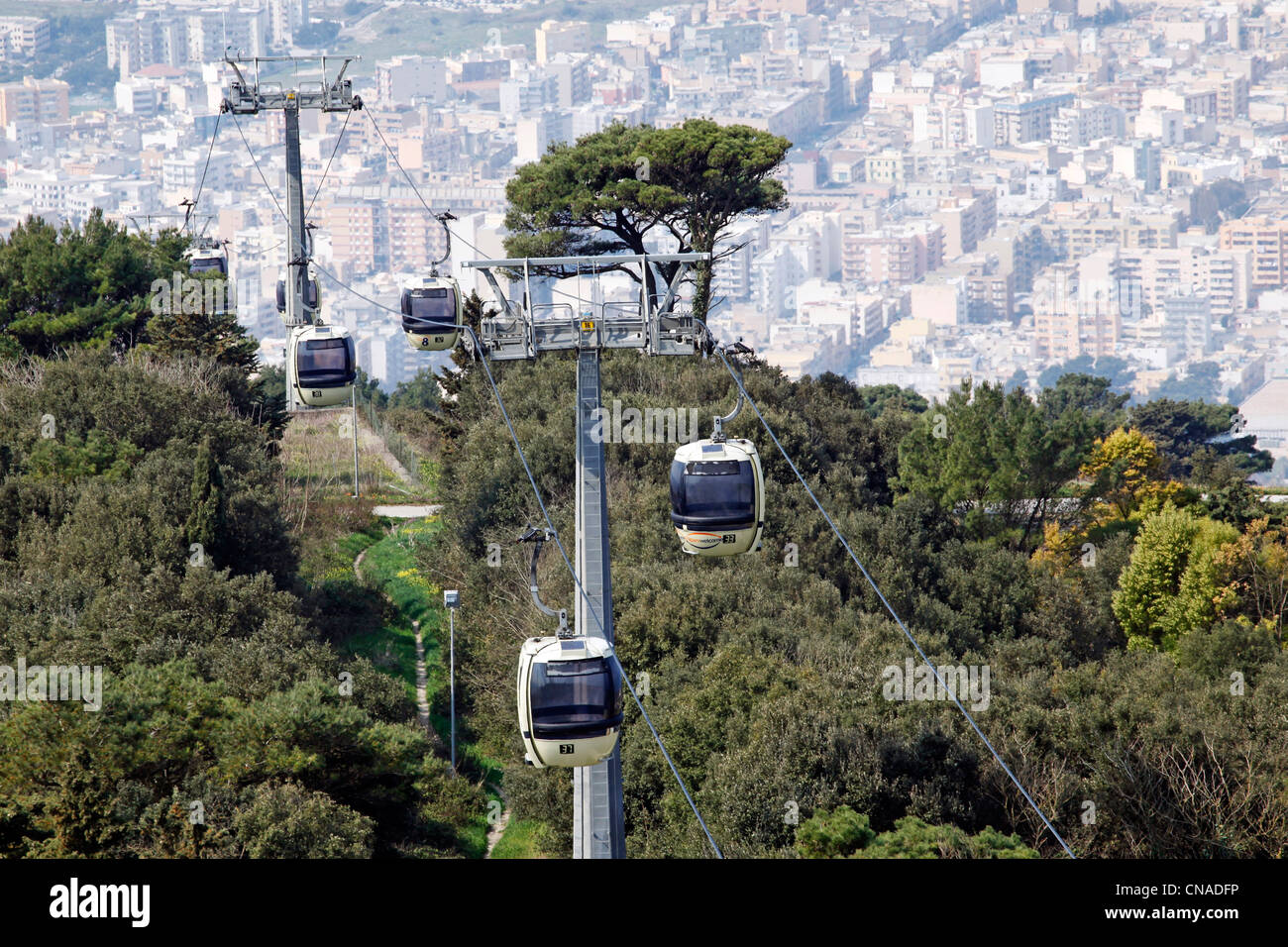 Cable car erice sicily italy hi-res stock photography and images - Alamy