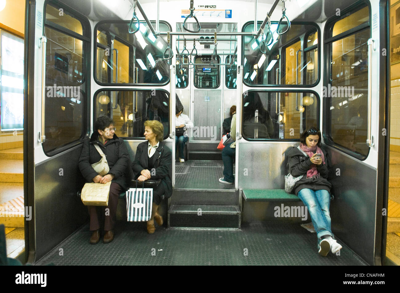 Italy, Campania, Naples, insicde central funicular Stock Photo - Alamy