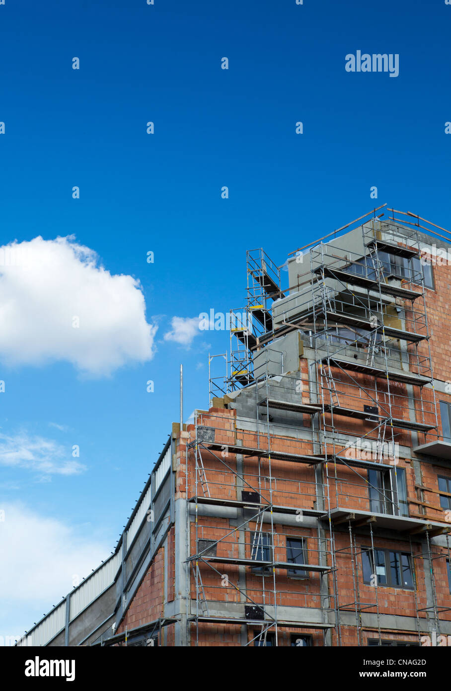 residential building construction site on a lovely summer day (color ...