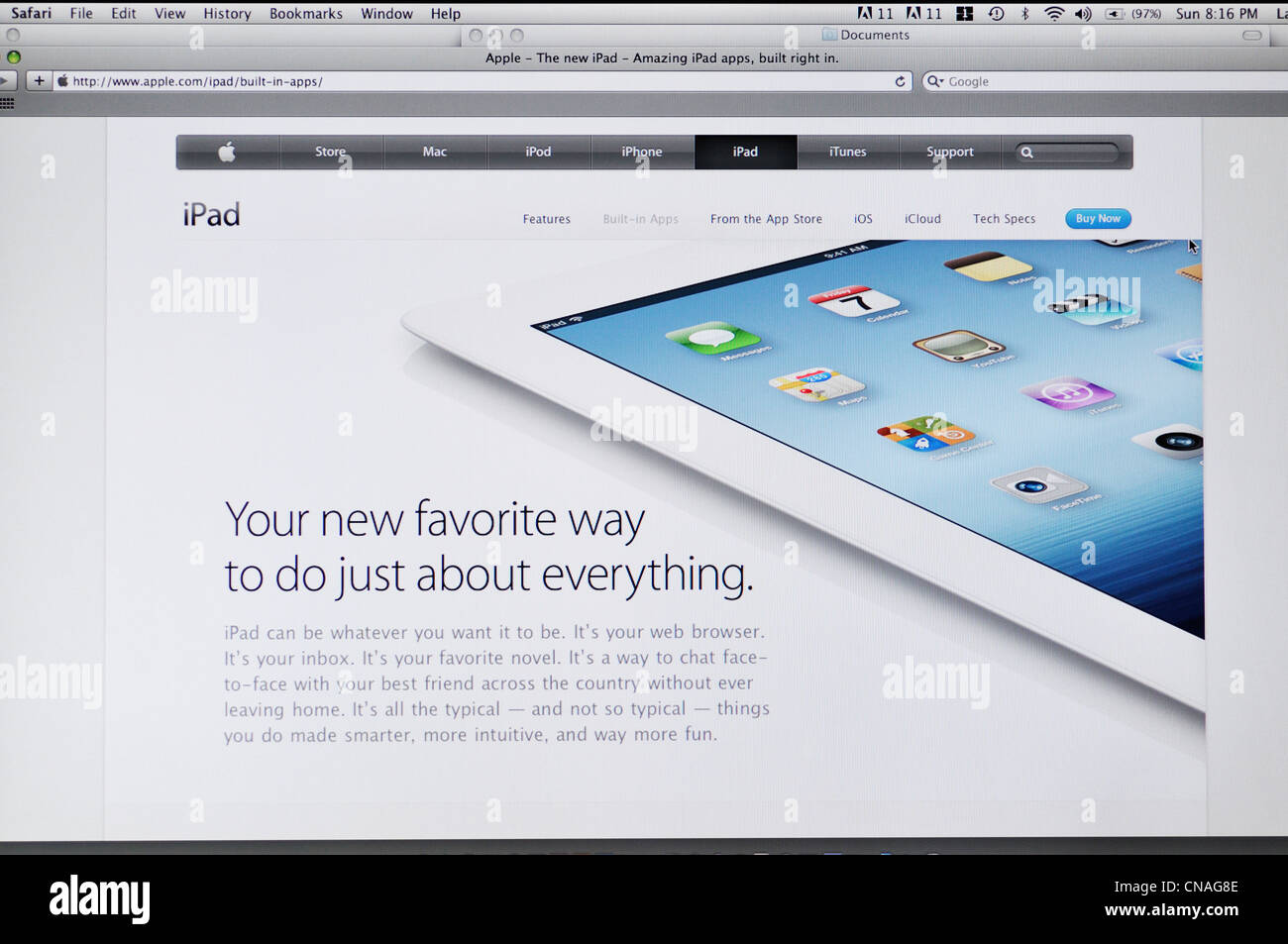 Apple website - iPad Stock Photo - Alamy