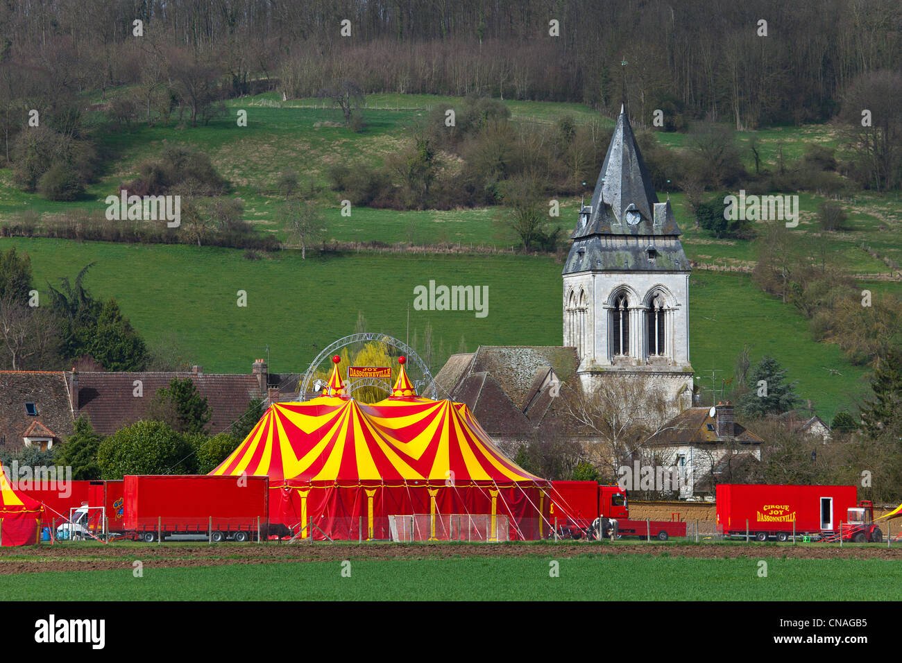 France, Eure, circus in Saint Pierre d'Autils Stock Photo - Alamy