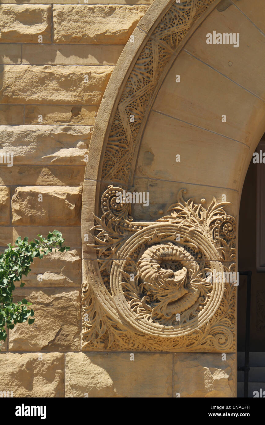 Side Entrance Detail to the Wells County Courthouse, Bluffton, Indiana ...