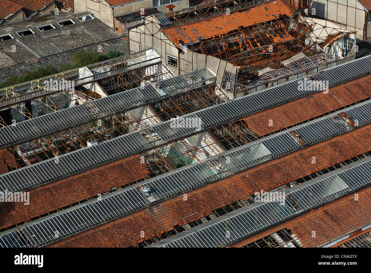 Old factory building france aerial view hi-res stock photography and ...