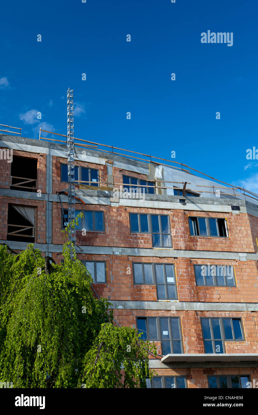 residential building construction site on a lovely summer day (color ...