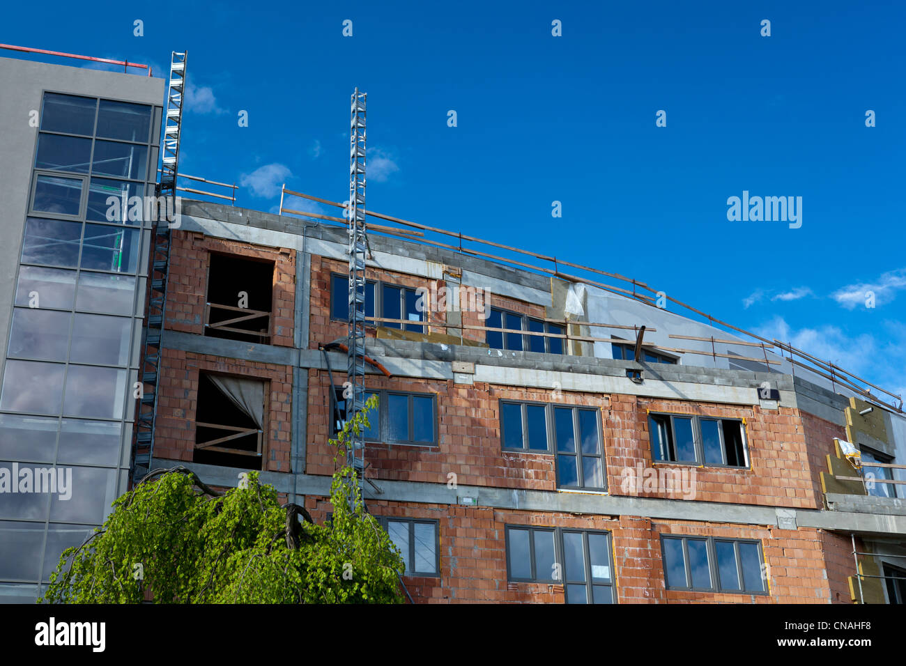 residential building construction site on a lovely summer day (color ...