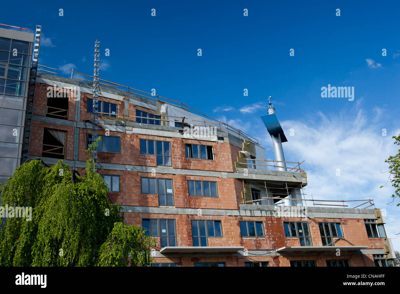 residential building construction site on a lovely summer day (color ...