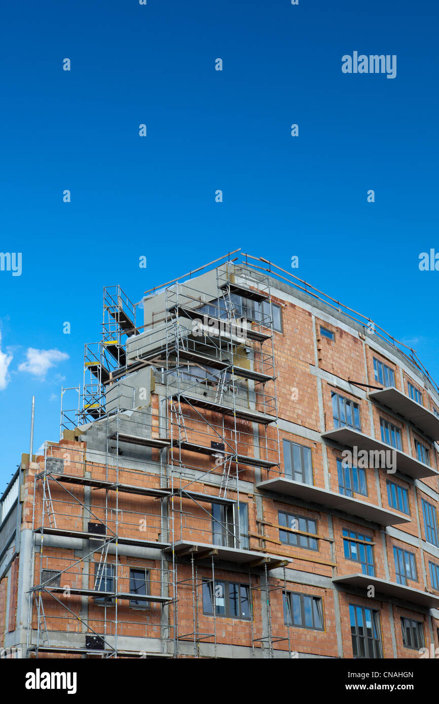 residential building construction site on a lovely summer day (color ...