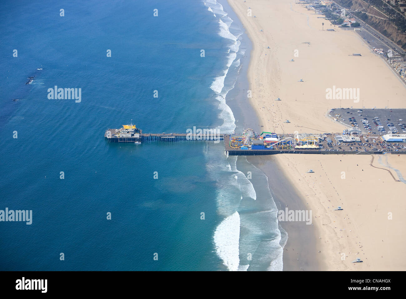 Santa monica pier aerial hi-res stock photography and images - Alamy
