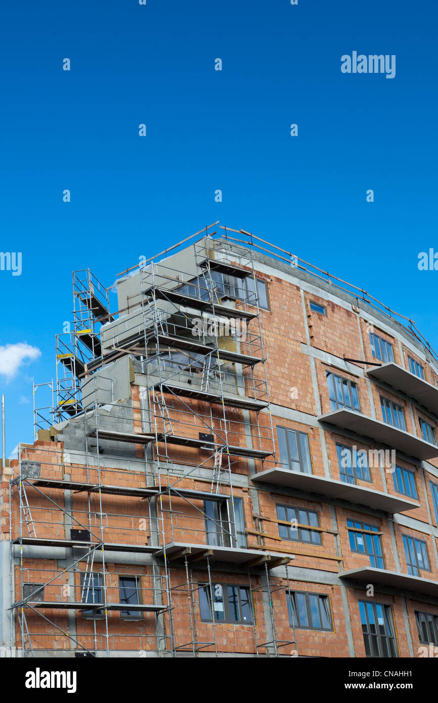residential building construction site on a lovely summer day (color ...