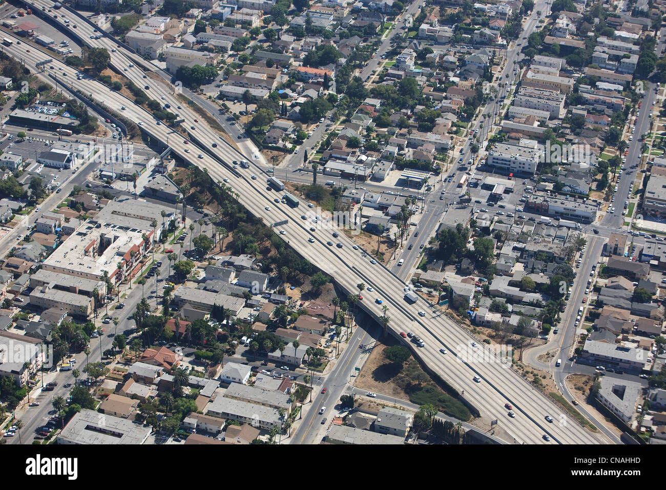 Los angeles freeway aerial hi-res stock photography and images - Alamy