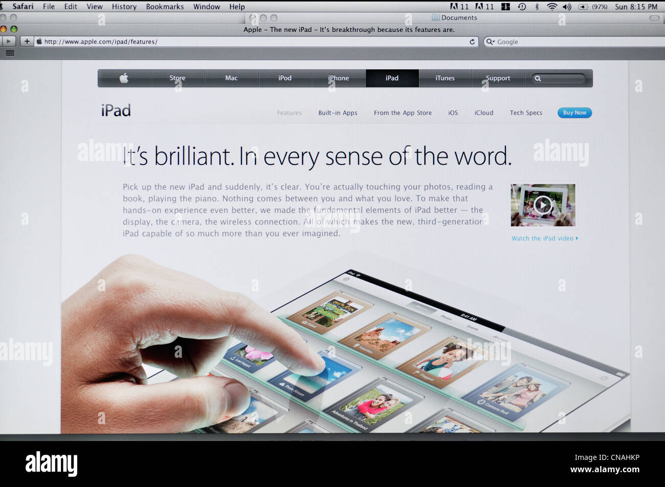 Apple website - iPad Stock Photo - Alamy