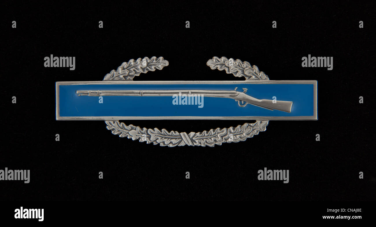 US Army Combat Infantry Badge (CIB) on black Stock Photo - Alamy