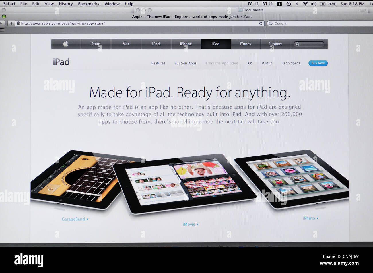 Apple website - iPad Stock Photo - Alamy