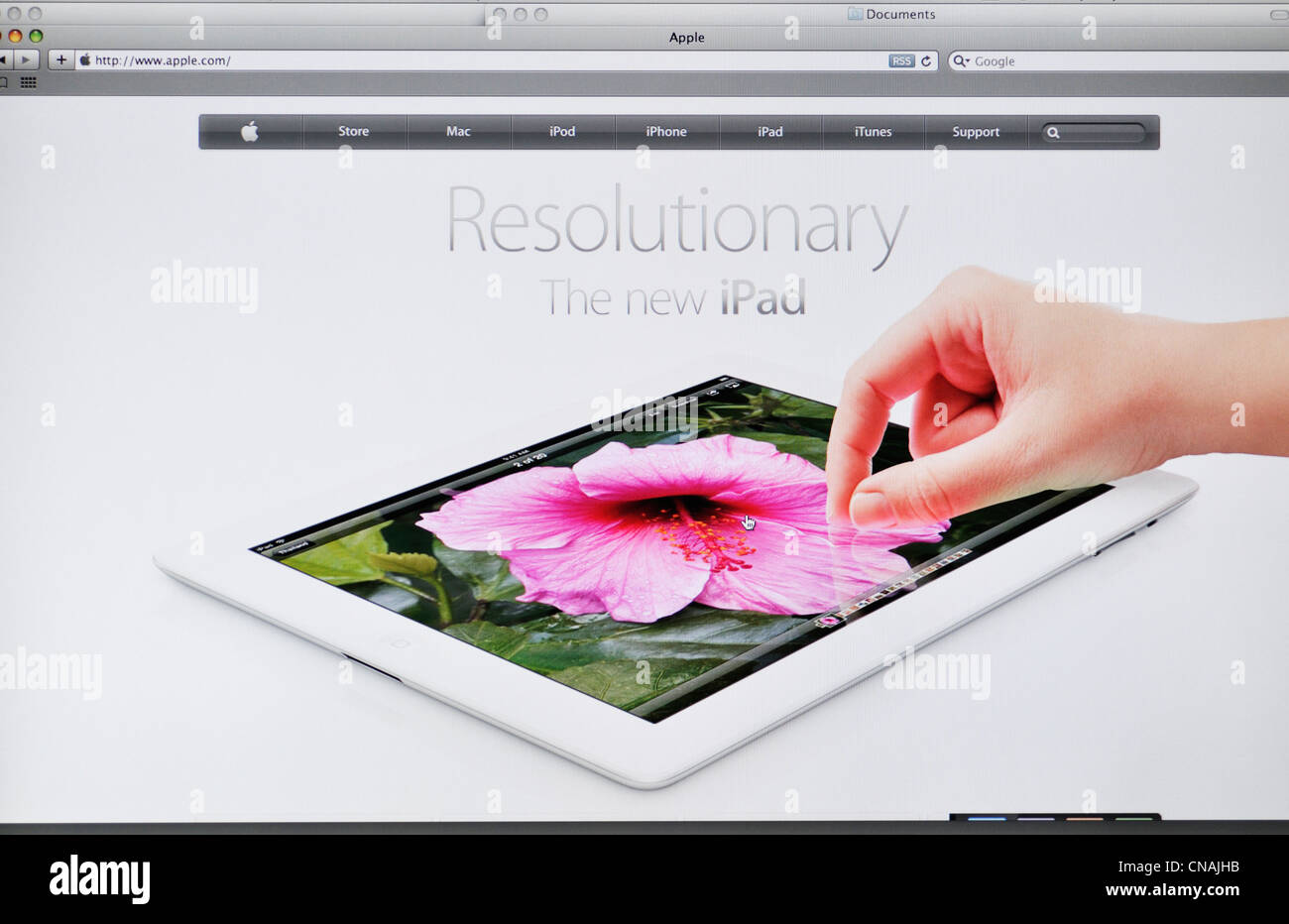 Apple website - iPad Stock Photo - Alamy