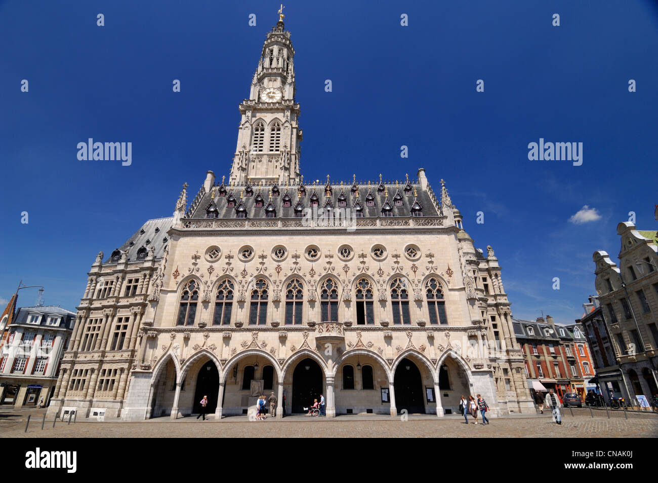 France, Pas de Calais, Arras, Place des Heros, Town Hall of Arras ...
