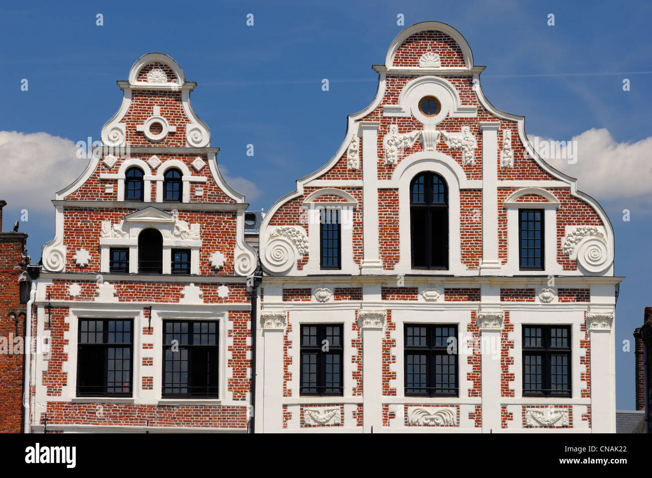 France, Pas de Calais, Arras, Grand Place, Flemish baroque style ...