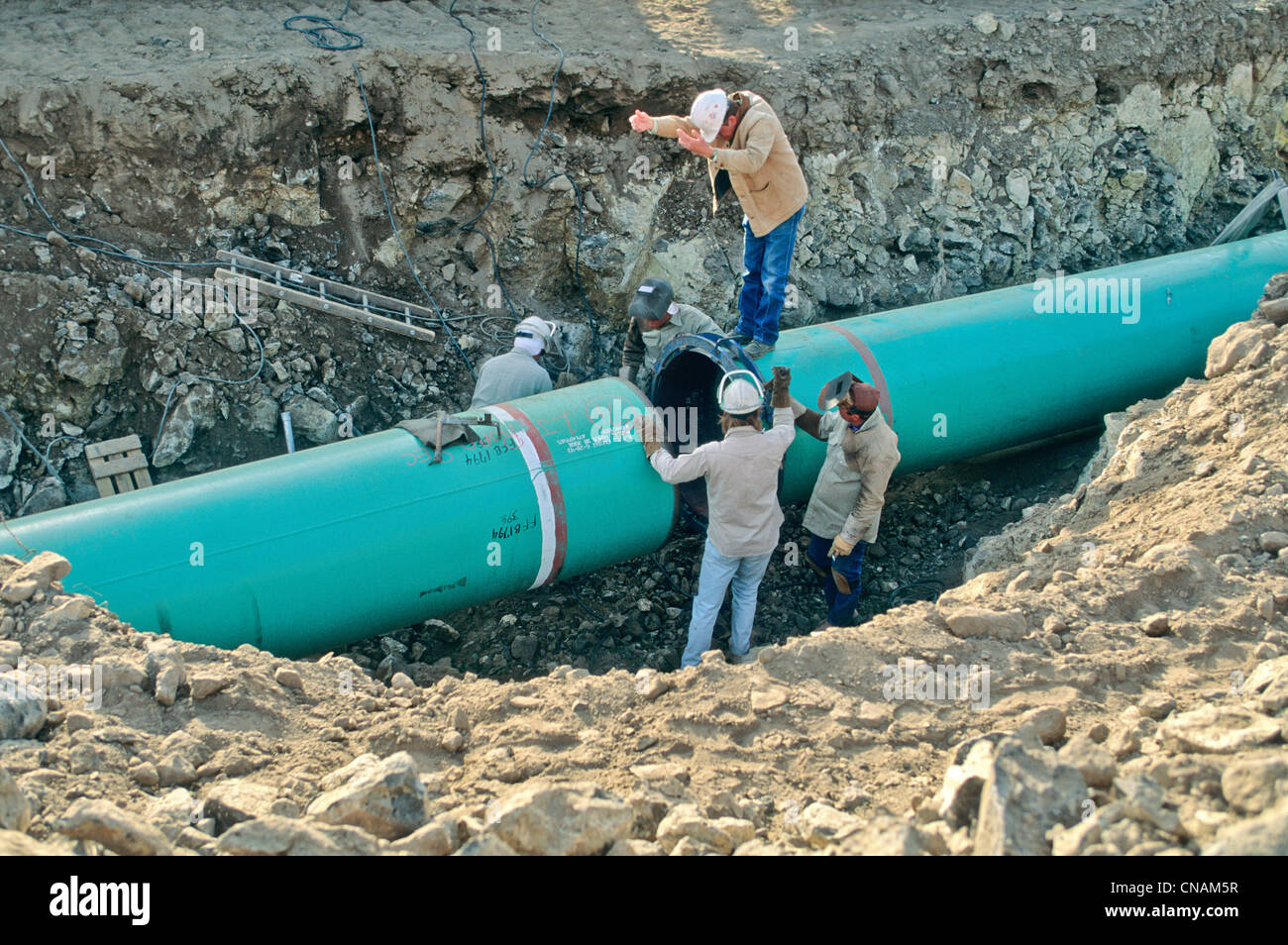 Natural Gas pipeline construction Stock Photo - Alamy