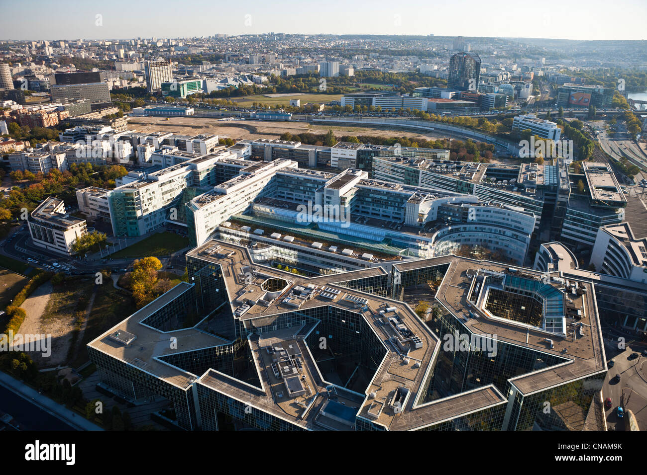France, Paris, Georges Pompidou hospital (aerial view Stock Photo ...