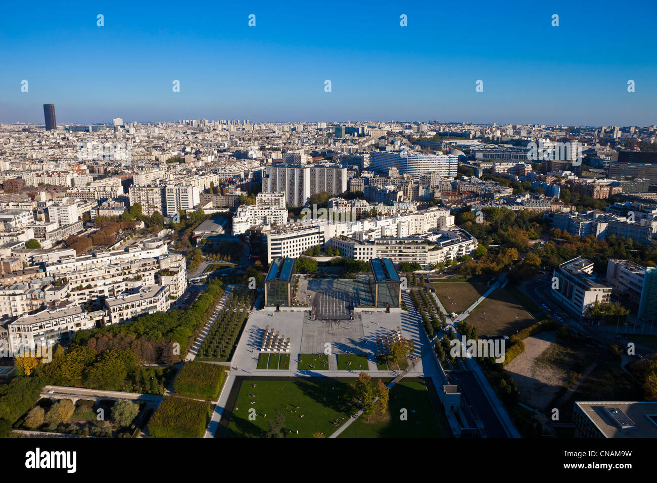 France, Paris, Andre Citroen park (aerial view Stock Photo - Alamy