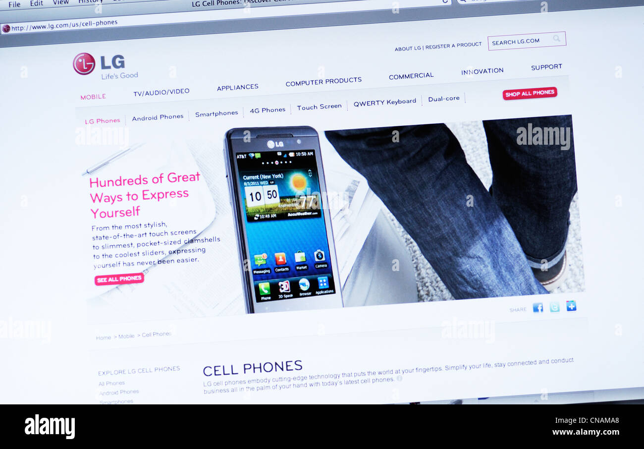 Lg electronics phones hi-res stock photography and images - Alamy