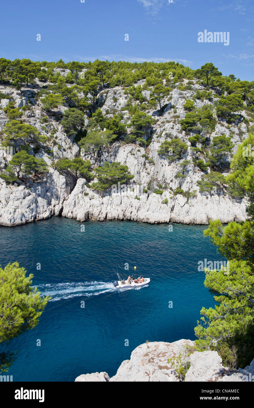 France, Bouches du Rhone, Cassis, Calanque de Port Pin Stock Photo - Alamy