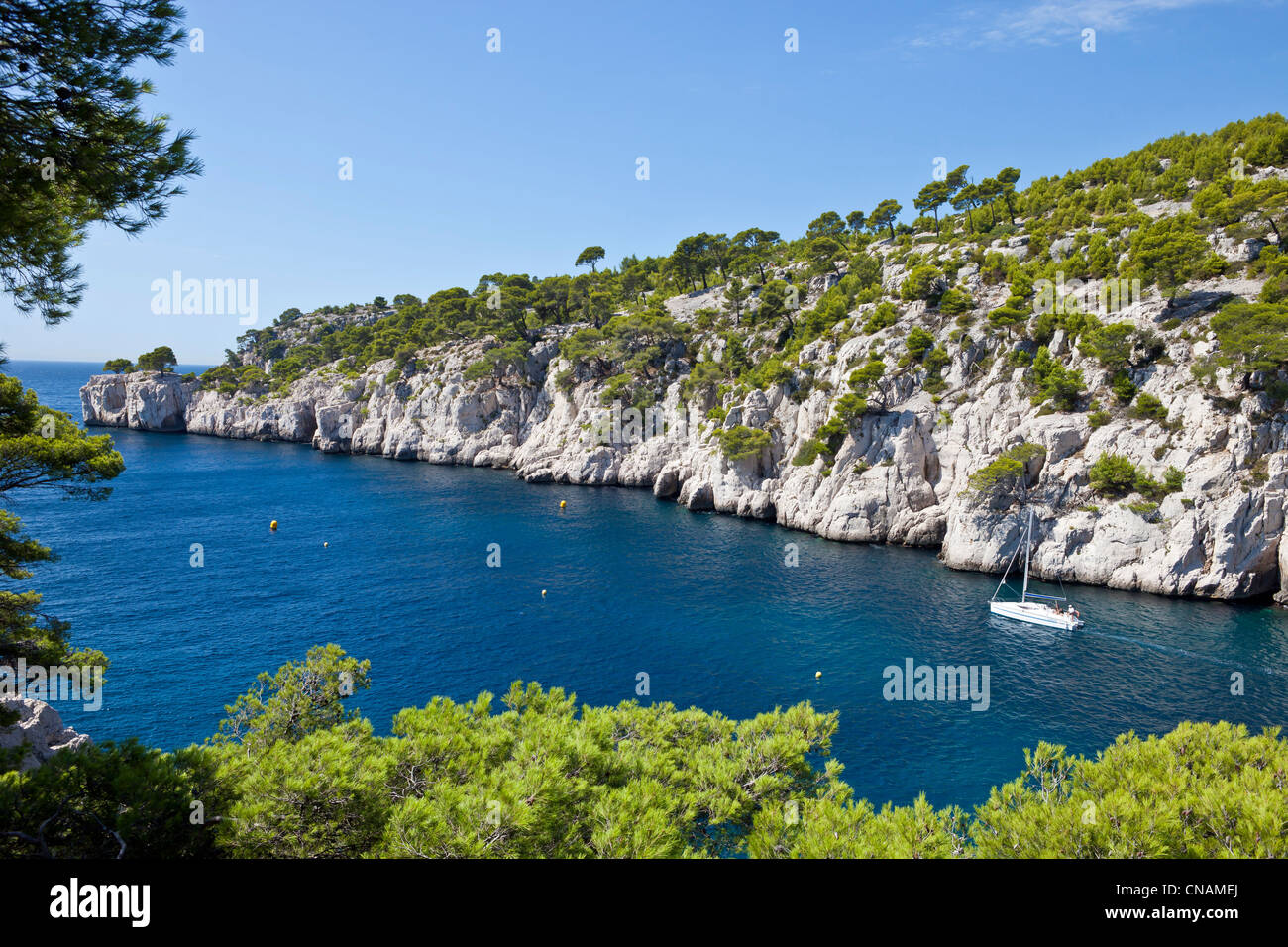 France, Bouches du Rhone, Cassis, Calanque de Port Pin Stock Photo - Alamy