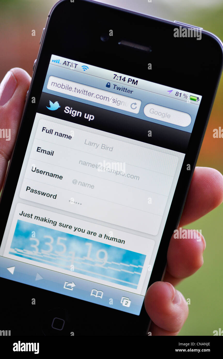 iPhone - Twitter Stock Photo - Alamy