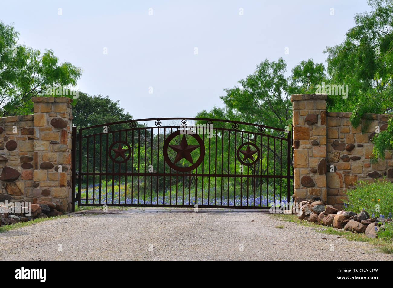 Ranch gate, Texas, USA Stock Photo - Alamy
