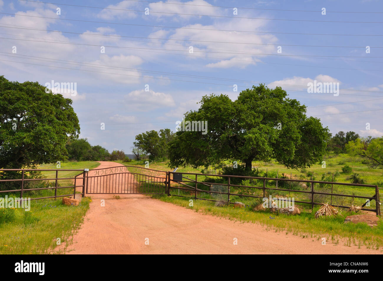 Ranch gate, Texas, USA Stock Photo - Alamy