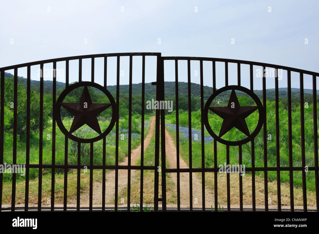 Ranch gate, Texas, USA Stock Photo - Alamy