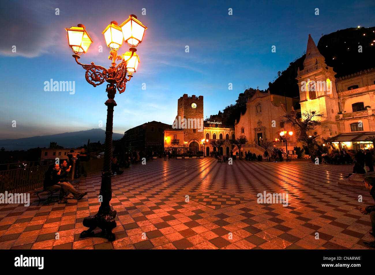 Sicily taormina night hi-res stock photography and images - Alamy