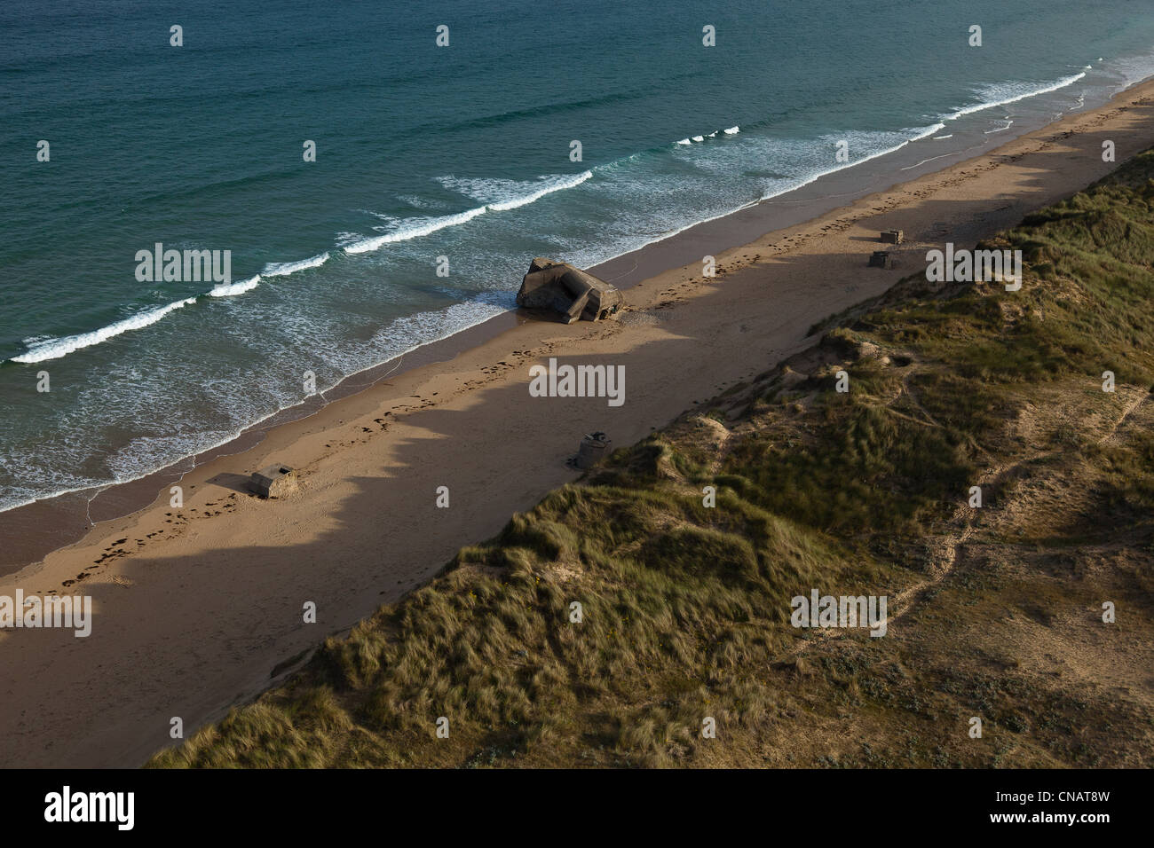 France, Manche, Biville, dunes of Biville (aerial view Stock Photo - Alamy