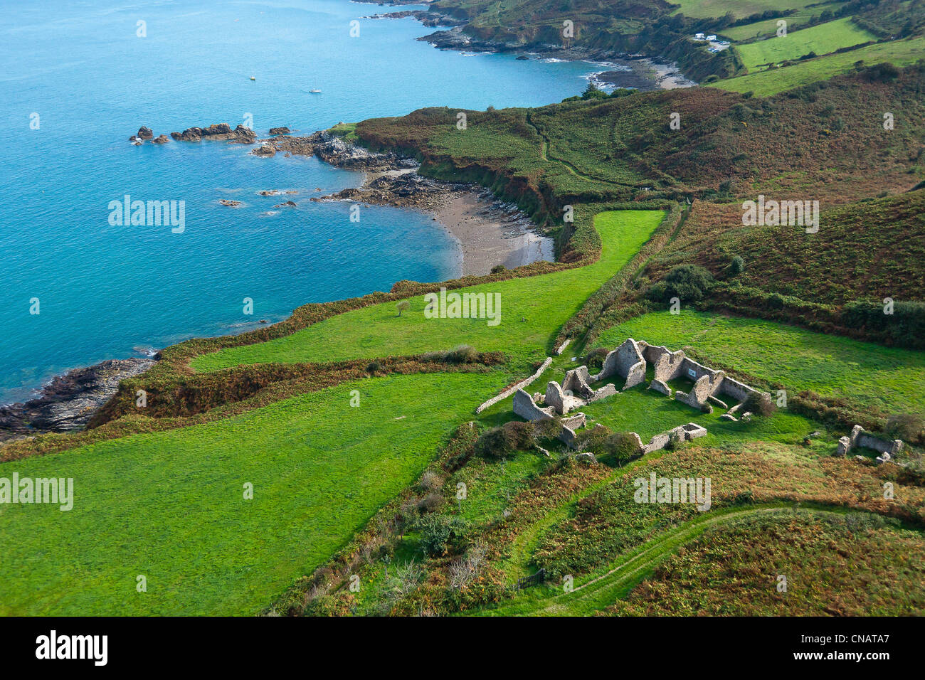 France, Manche, Omonville la Rogue, closes the Cotentin, ruins of a ...