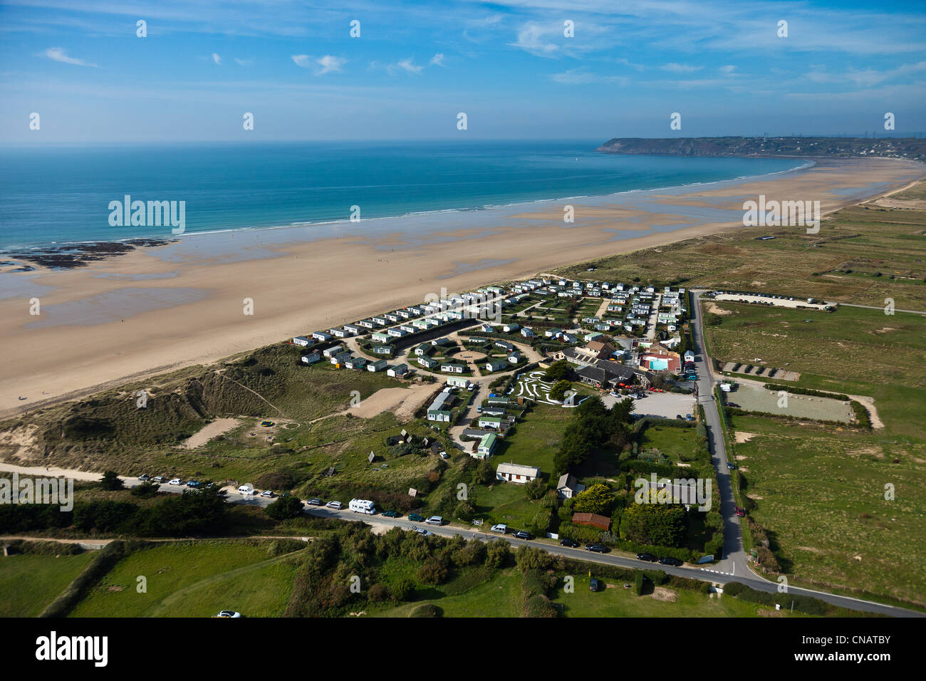 France, Manche, Le Rozel, camping (aerial view Stock Photo - Alamy
