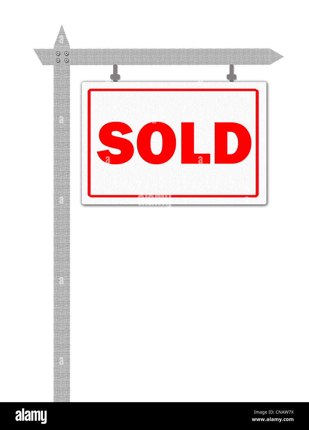 Real Estate home sold sign Stock Photo - Alamy