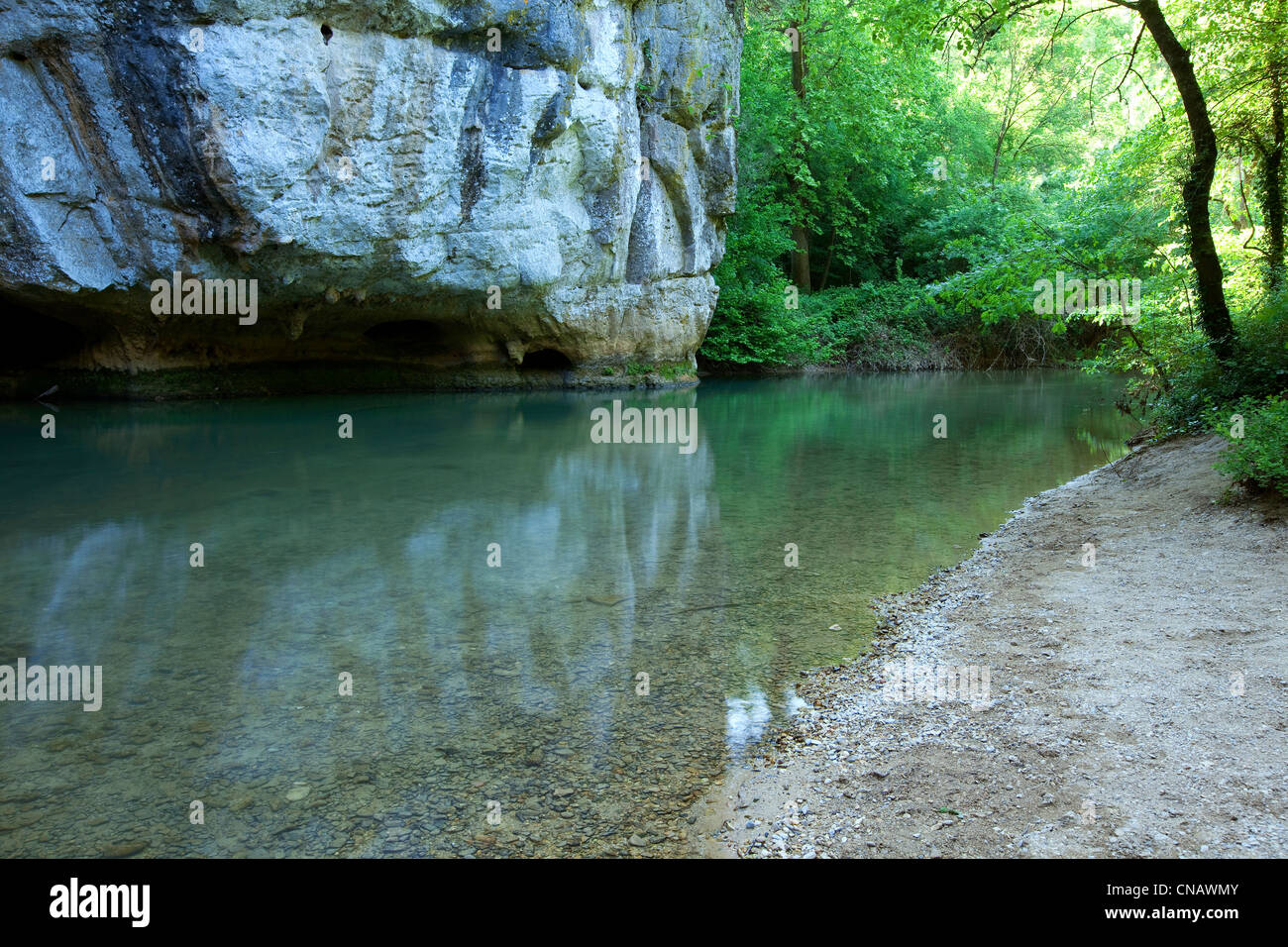 France, Var, between the villages of Correns and Chateauvert gorges ...