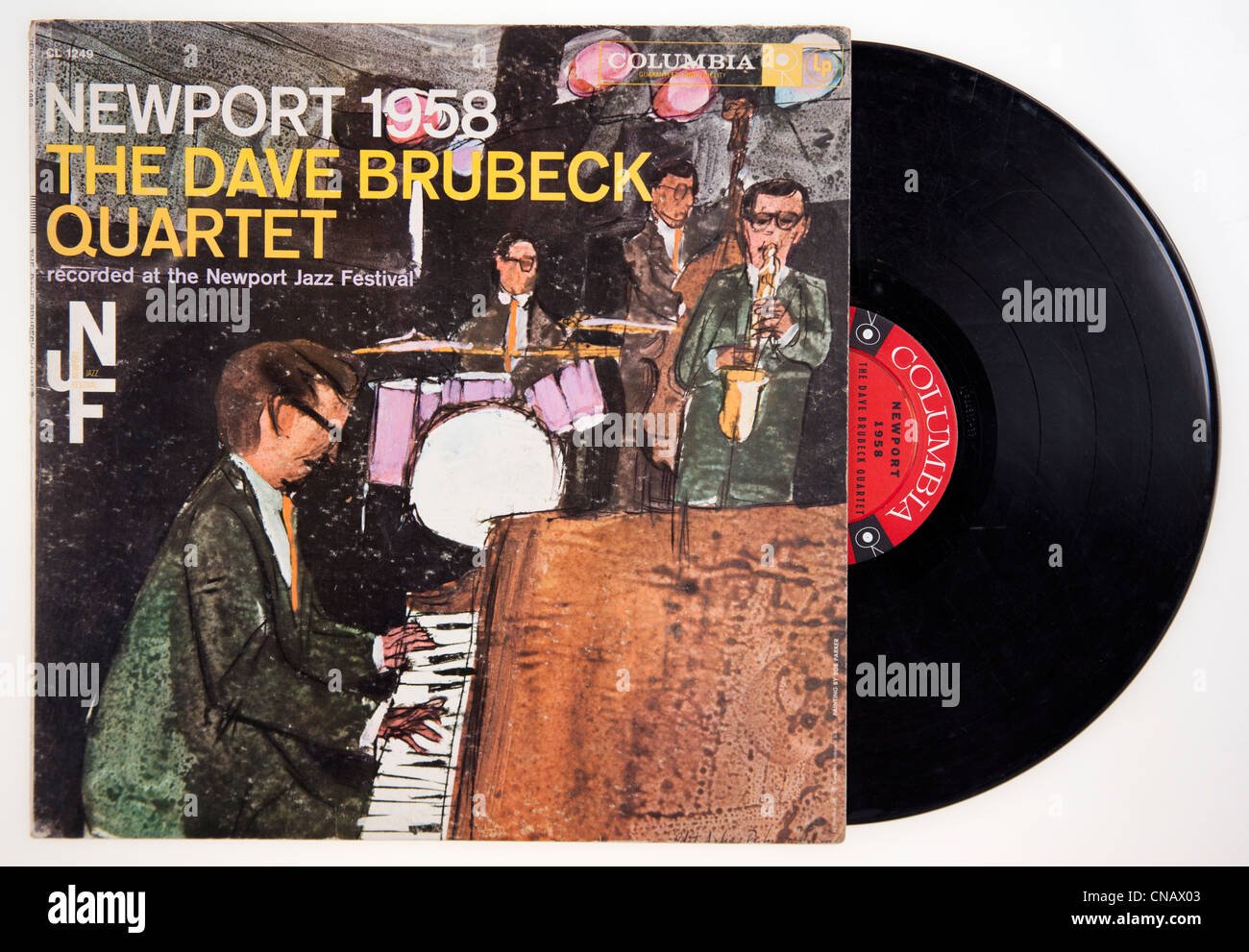 Cover of vinyl album Newport 1958 by The Dave Brubeck Quartet, released on Columbia Records ...