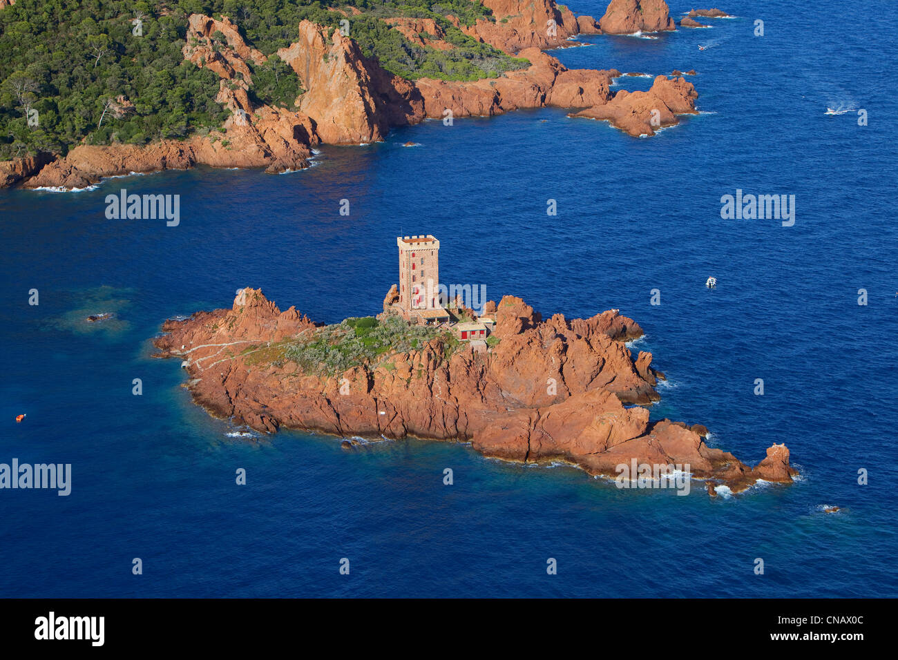 France, Var, Esterel, Saint Raphael, hamlet Dramont, island Gold and ...