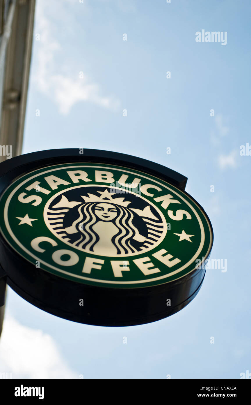Starbucks coffee shop sign logo hi-res stock photography and images - Alamy