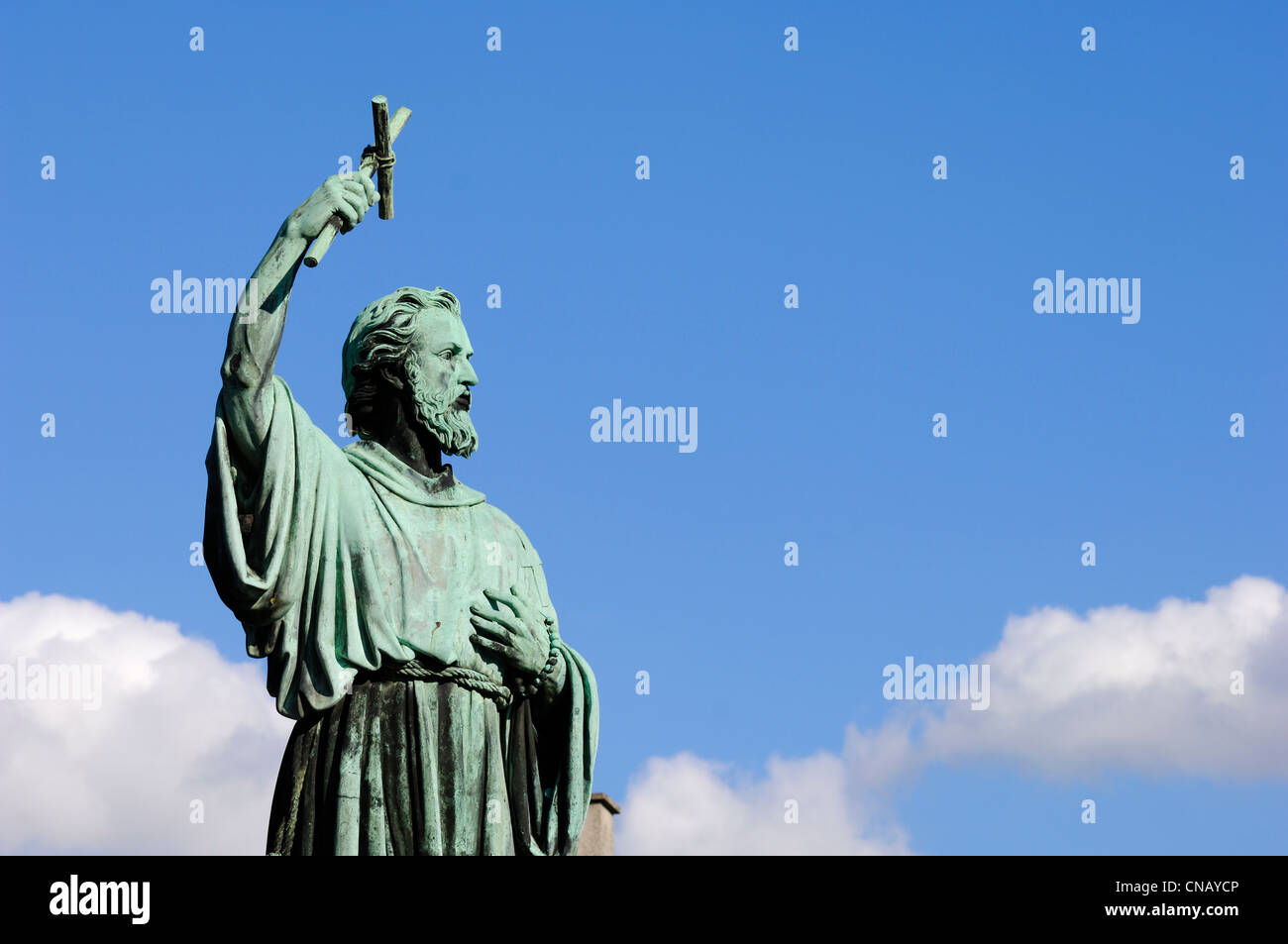 France, Somme, Amiens, statue of Pierre l'Ermite or Pierre L'Hermite ...