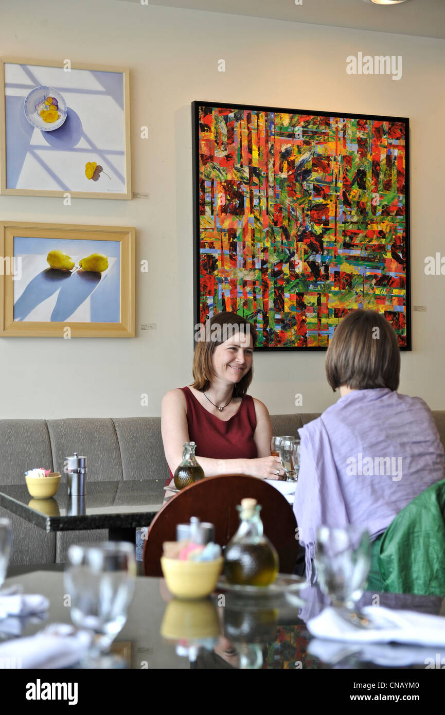 Female customers visiting at Sack's Cafe and Restaurant in downtown ...