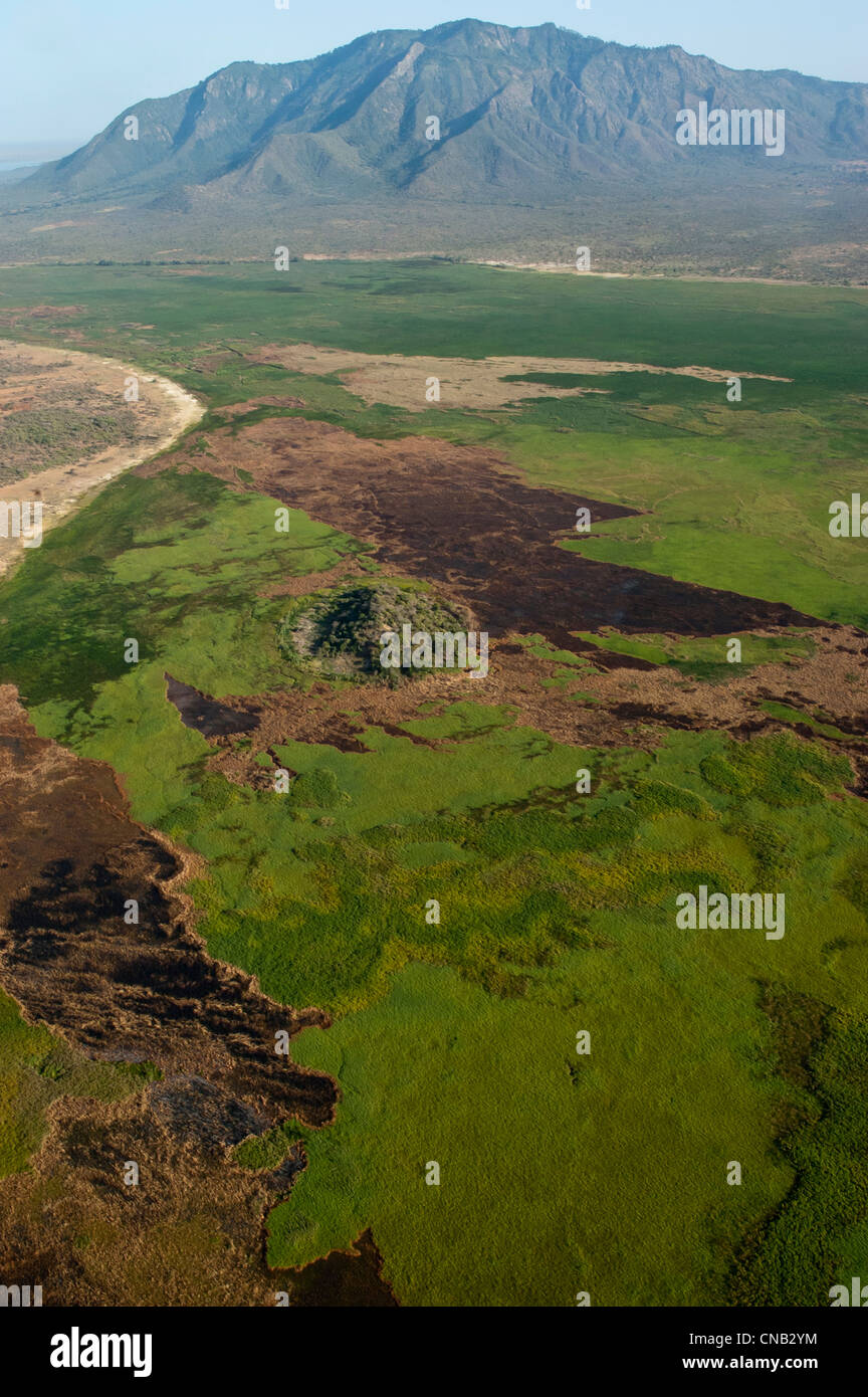Pare Mountains and swamp, aerial view, northern Tanzania Stock Photo ...
