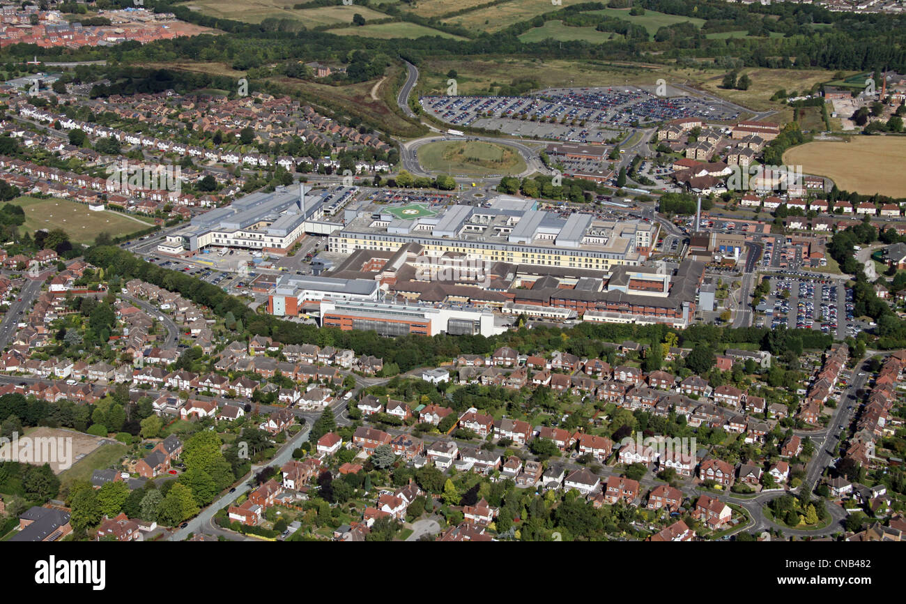 aerial view of Royal Derby Hospital Stock Photo - Alamy
