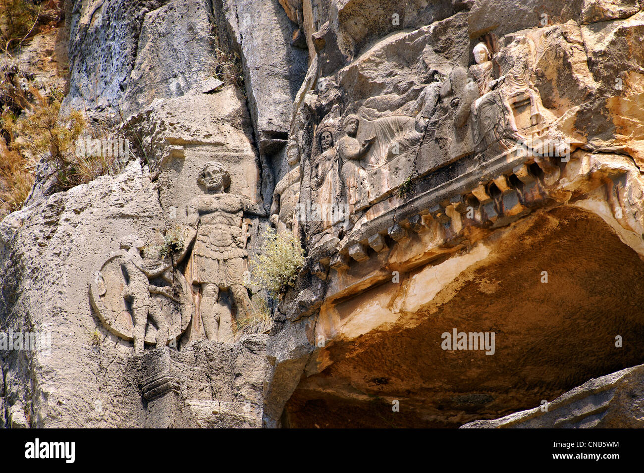 Pictures & images of the ancient Lycian rock cut tomb of a Gladiator ...
