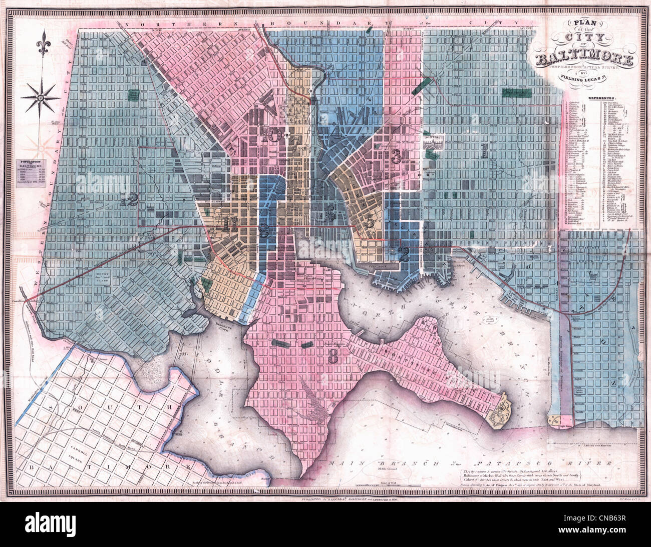 Baltimore city map hi-res stock photography and images - Alamy