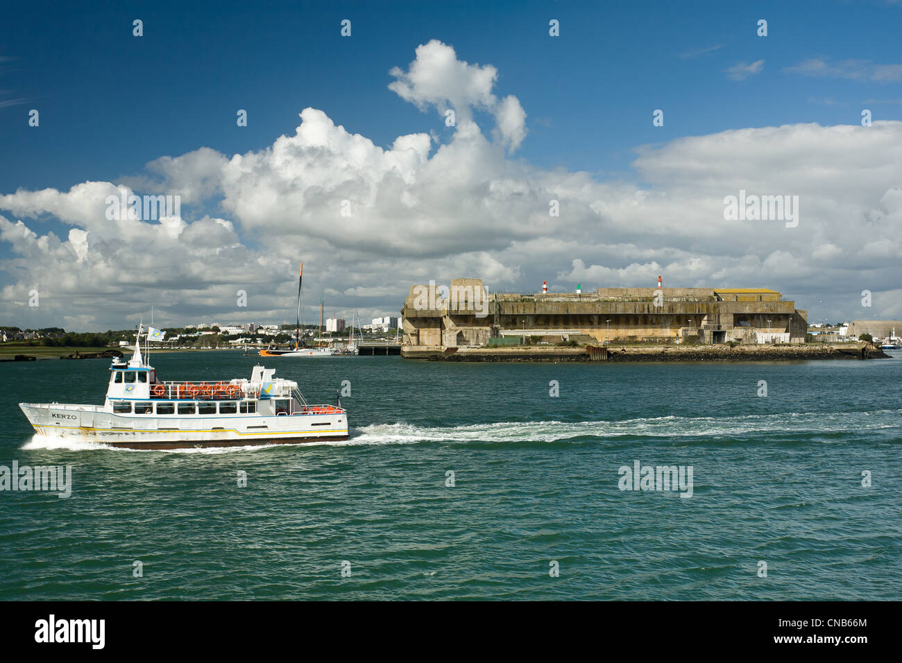 France, Morbihan, Lorient, the submarine base of Keroman Stock Photo ...