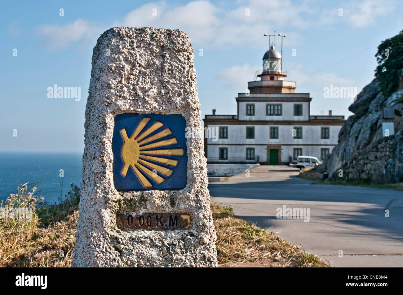 Spain, Galicia, flagship Fisterra, 0,0km beginning of the path de ...